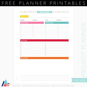 FREE Project Planner + Current Projects Planner Page Printables ...