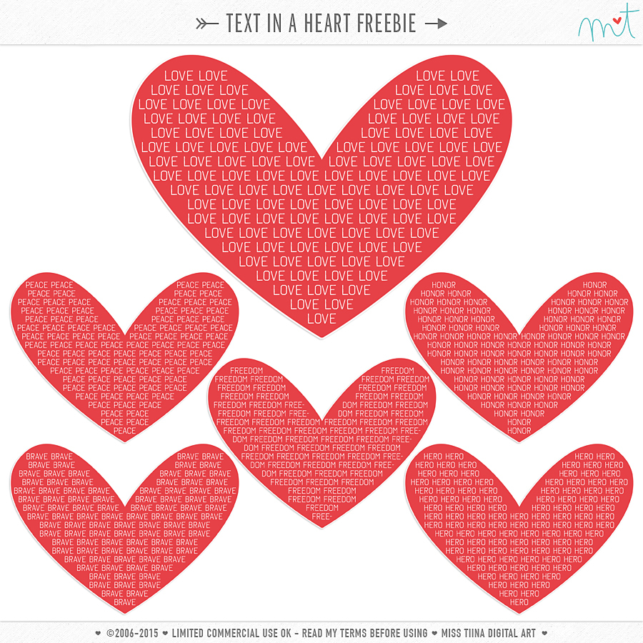 Text In A Heart CU Freebie MissTiina