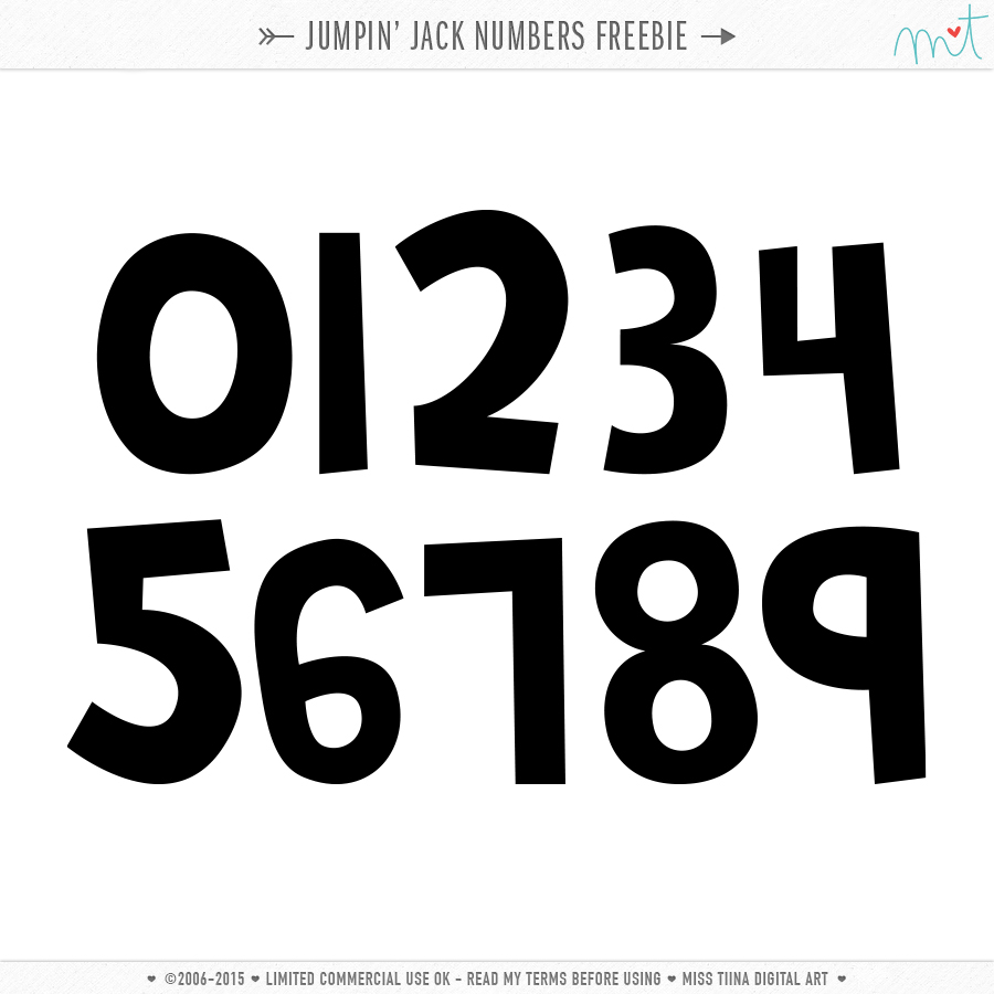MTF Jumpin’ Jack Numbers CU Freebie! • Miss Tiina