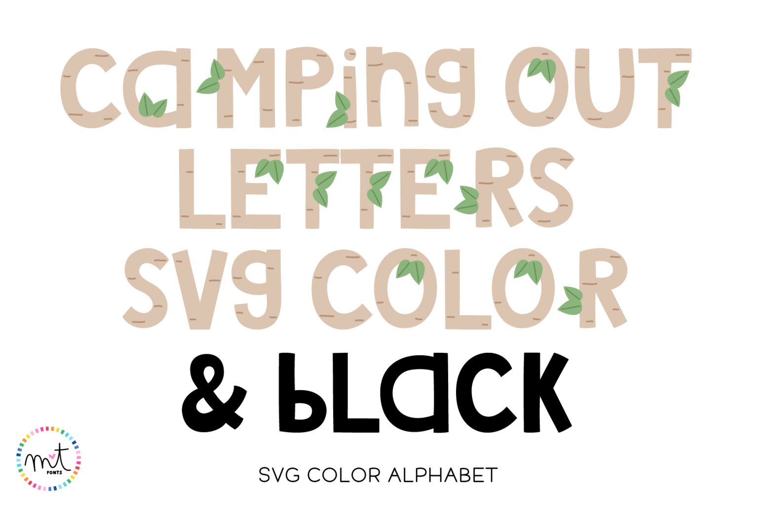 MTF Camping Out Letters • Miss Tiina Fonts