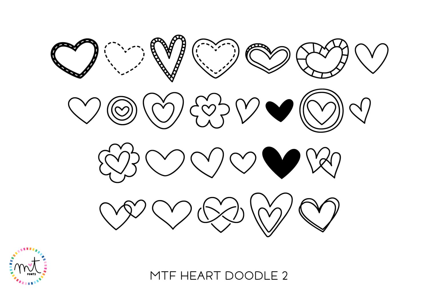 MTF Heart Doodle 2 • Miss Tiina Fonts