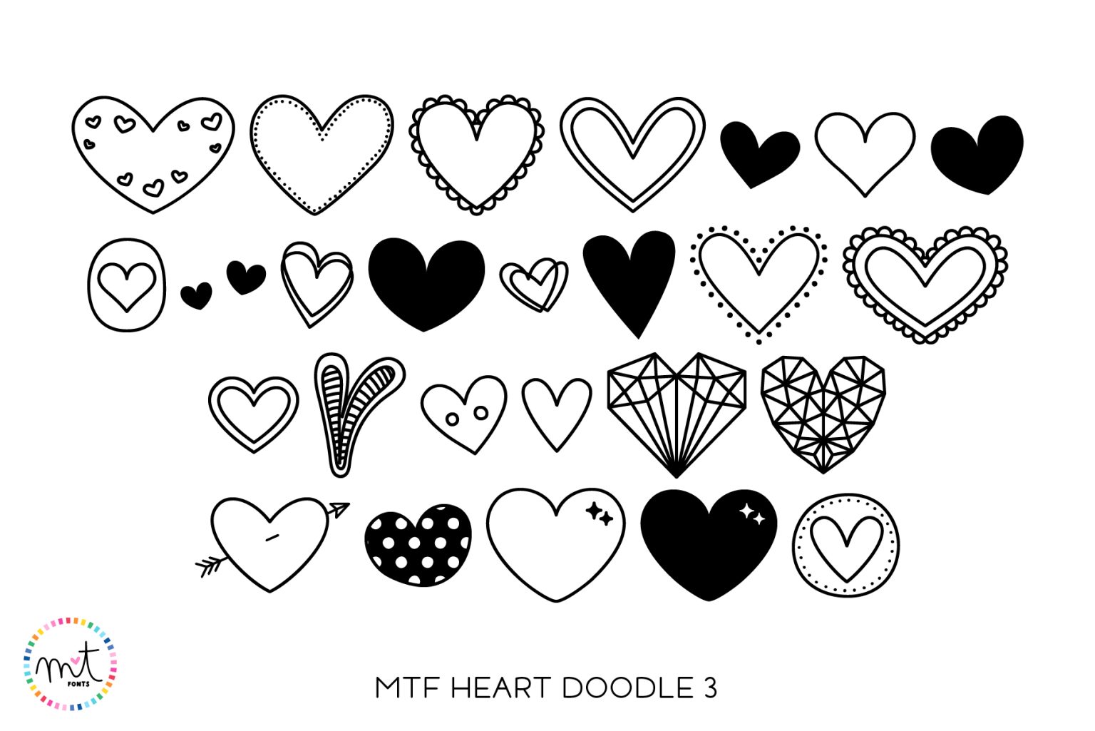 MTF Heart Doodle 3 • Miss Tiina Fonts