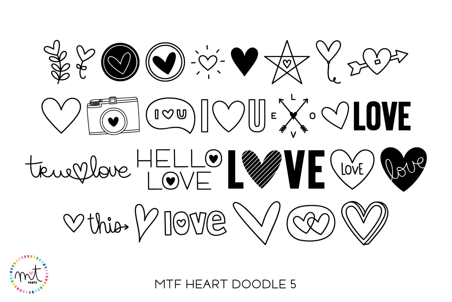 MTF Heart Doodle 5 • Miss Tiina Fonts
