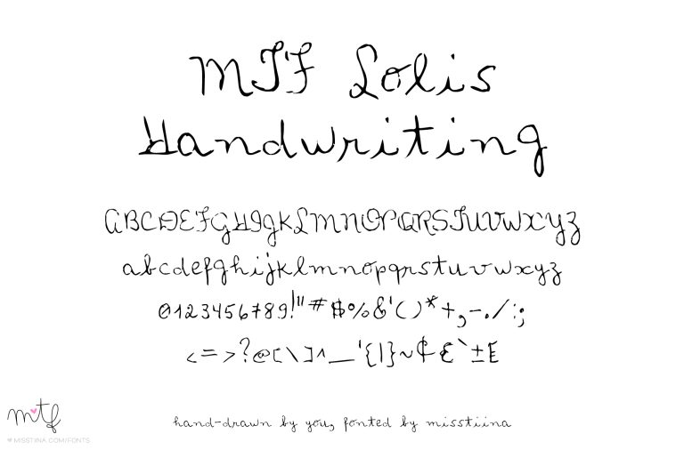 MTF Loli’s Handwriting • Miss Tiina Fonts