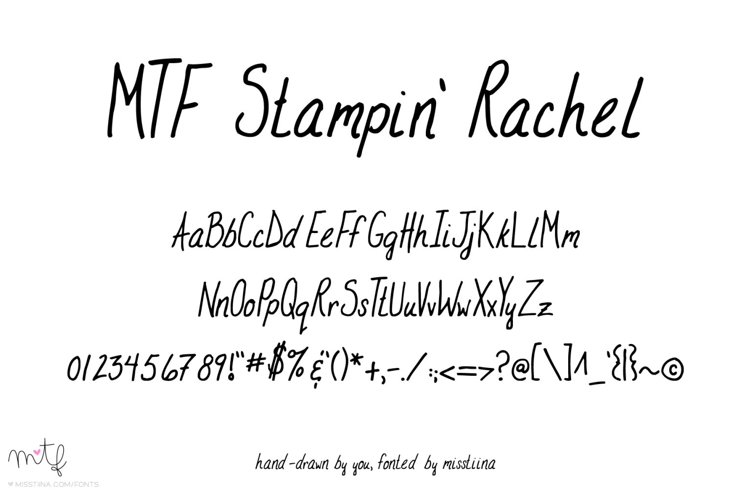 MTF Stampin’ Rachel • Miss Tiina Fonts