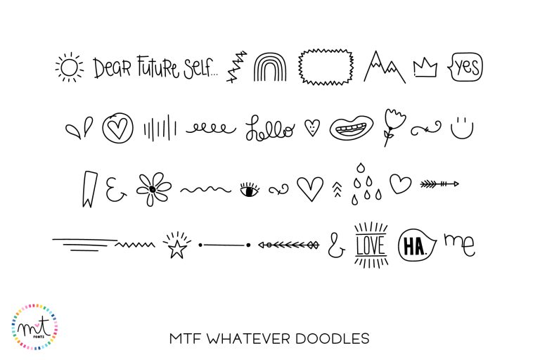 MTF Whatever Doodles • Miss Tiina Fonts