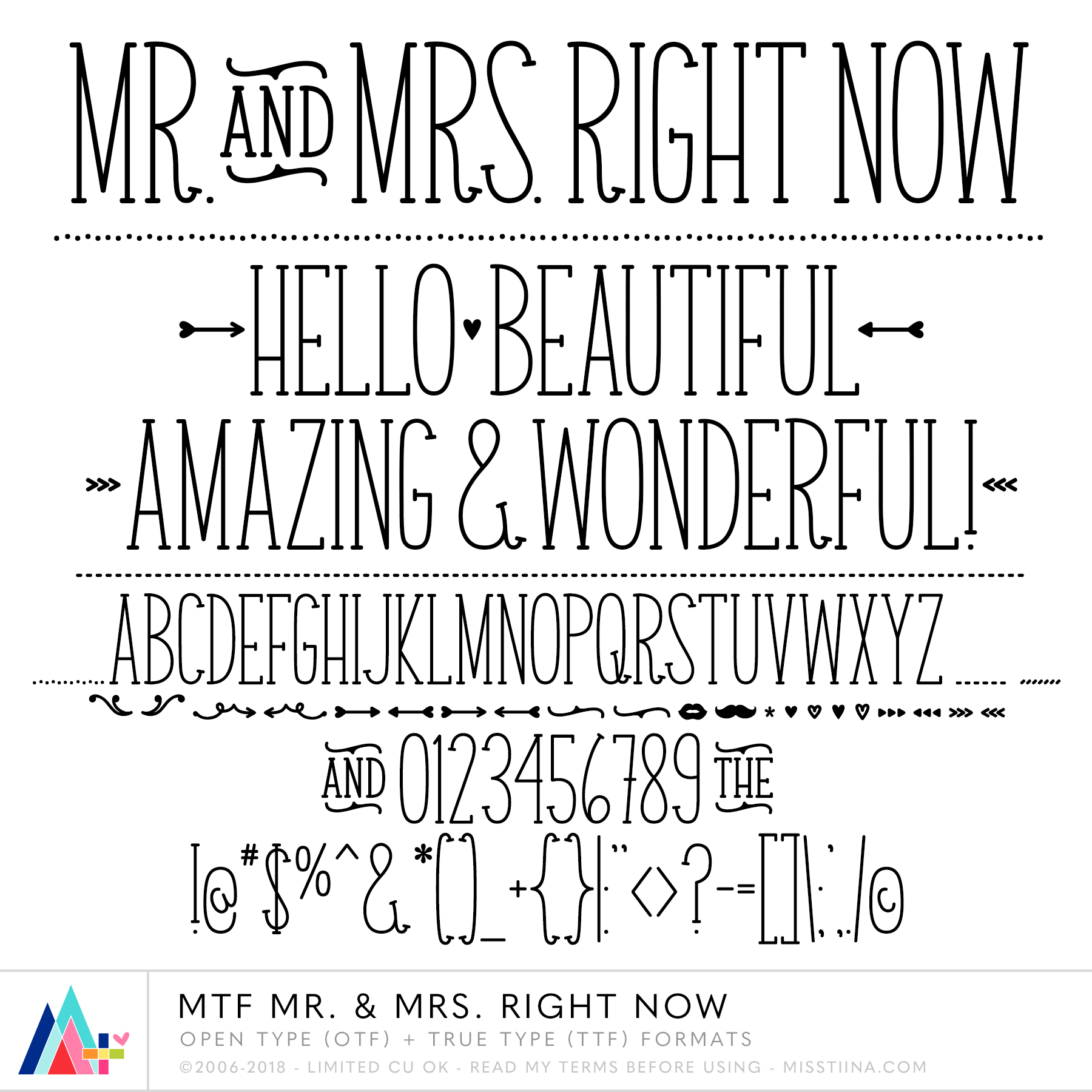 MTF Mr. & Mrs. Right Now Font • Miss Tiina Fonts