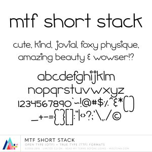 MTF Short Stack Font • Miss Tiina Fonts