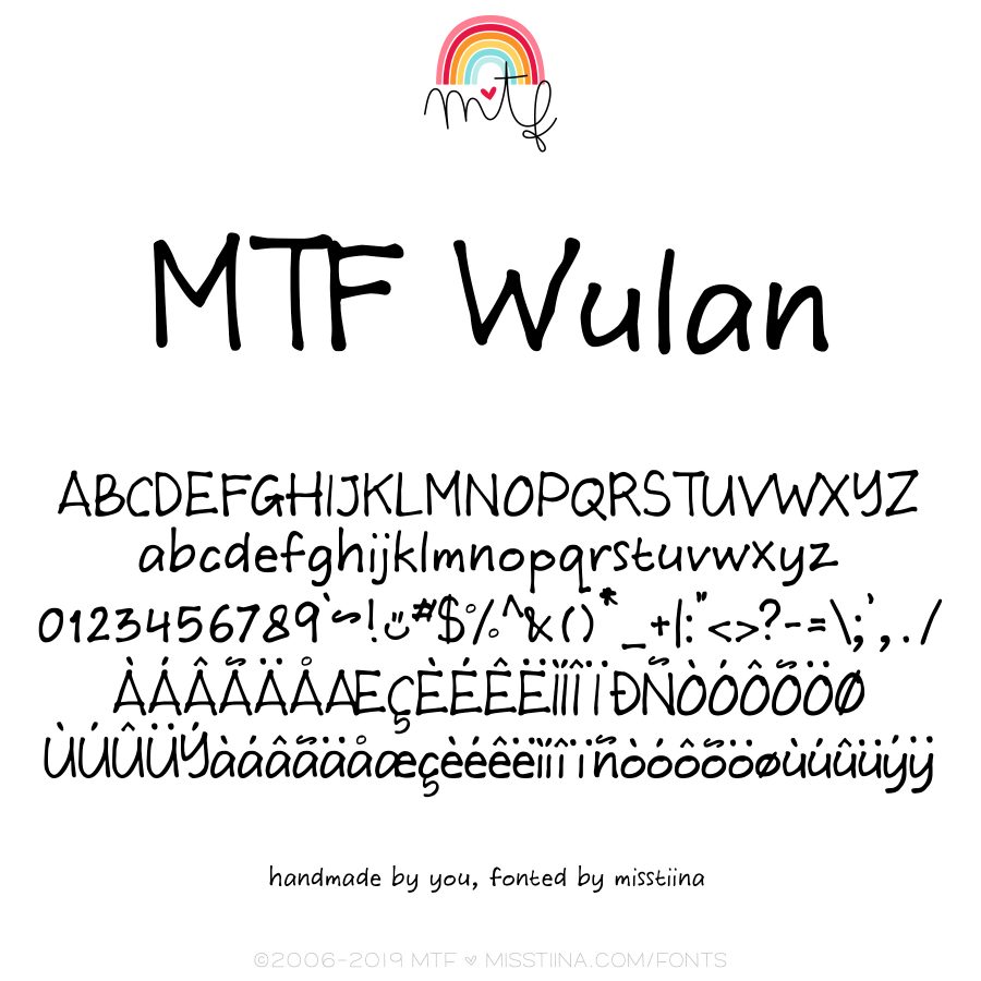 MTF Wulan • Miss Tiina Fonts
