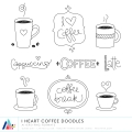 Miss Tiina + Vector Illustrations + I Heart Coffee Doodles CU